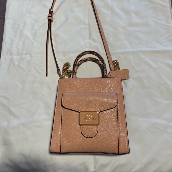 Coach | Bags | Coach Pink Leather Mini Pepper Crossbody Purse | Poshmark
